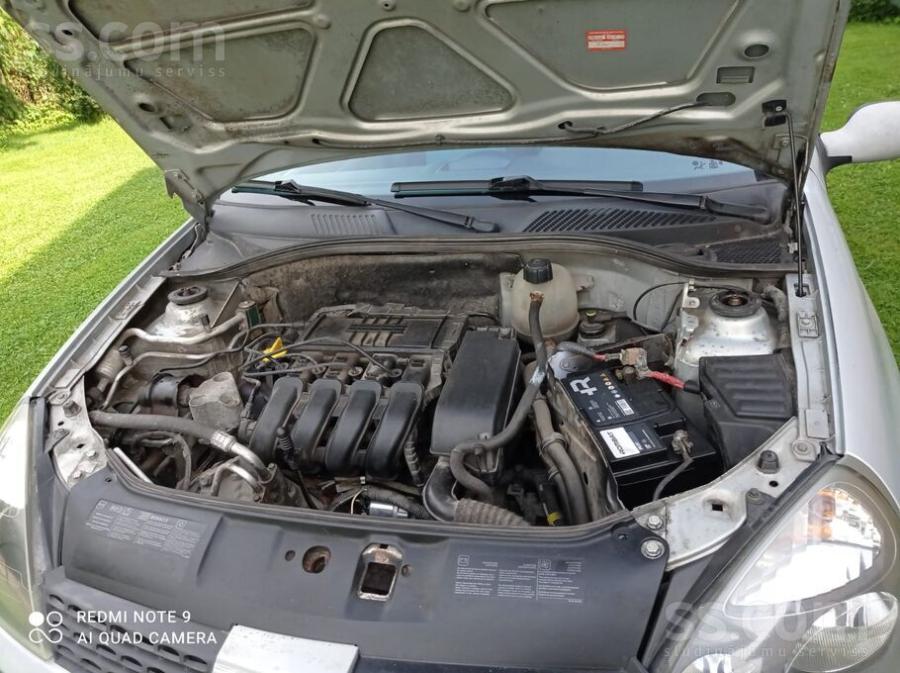 Grey Renault Clio 2002 in Riga, with an engine capacity of 1.20 L and mileage of 140 thousand km for 650 €, photo 9 on AUTOMOTO.COM.LV