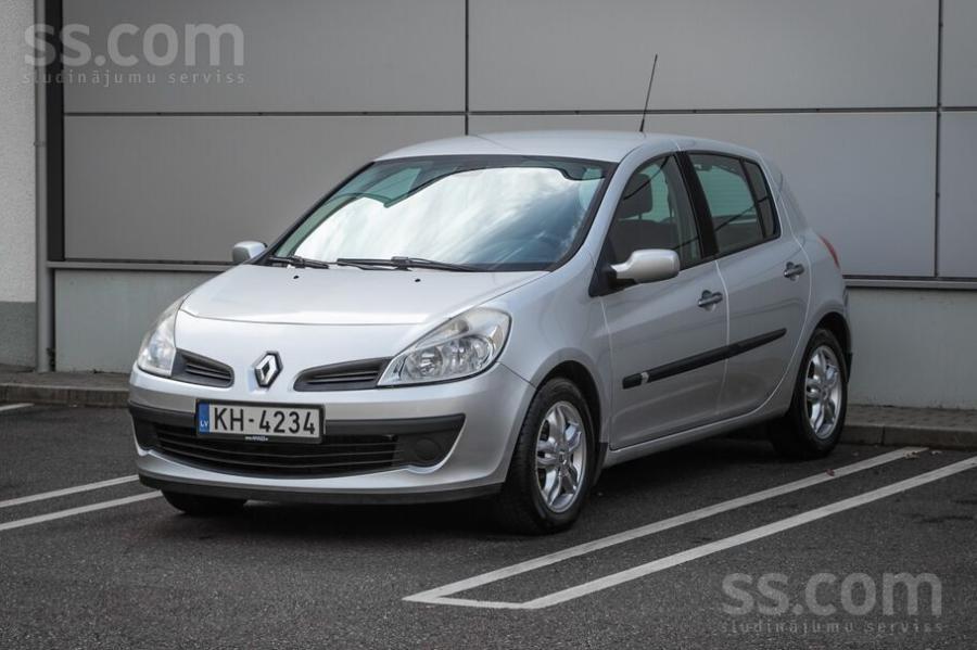Pelēks Renault Clio 2007 Rīga, ar dzinēja tilpumu 1.40 L un nobraukumu 220 tūkst. km par 1490 €, foto 1 vietnē AUTOMOTO.COM.LV