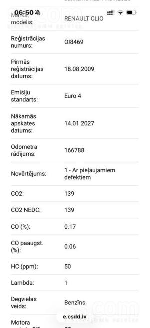 Grey Renault Clio 2009 in Aizkraukle, with an engine capacity of 1.20 L and mileage of 166 thousand km for 2470 €, photo 15 on AUTOMOTO.COM.LV