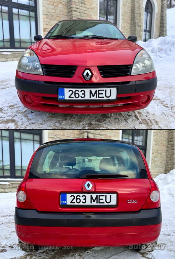Red Renault Clio 2005 in Tallinn, with an engine capacity of 1.10 L and mileage of 200 thousand km for 1249 €, photo 6 on AUTOMOTO.COM.LV