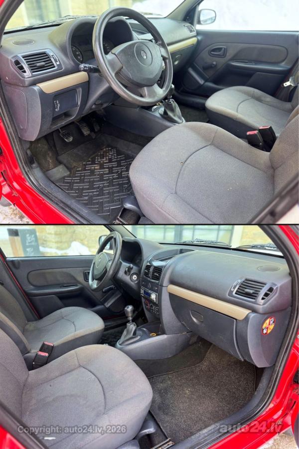 Red Renault Clio 2005 in Tallinn, with an engine capacity of 1.10 L and mileage of 200 thousand km for 1249 €, photo 9 on AUTOMOTO.COM.LV