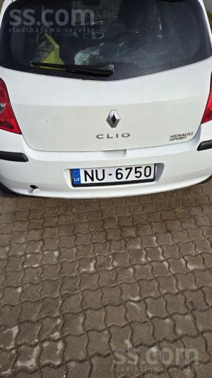 White Renault Clio 2008 in Ogre, with an engine capacity of 1.20 L and mileage of 250 thousand km for 1100 €, photo 6 on AUTOMOTO.COM.LV