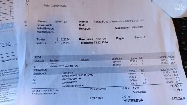 Balts Renault Clio 2017 Utena, ar dzinēja tilpumu 0.90 L un nobraukumu 96 tūkst. km par 3900 €, foto 10 vietnē AUTOMOTO.COM.LV