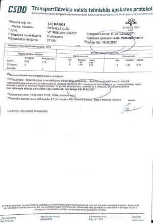 White Renault Clio 2019 in Riga, with an engine capacity of 1.00 L and mileage of 31 thousand km for 7200 €, photo 8 on AUTOMOTO.COM.LV