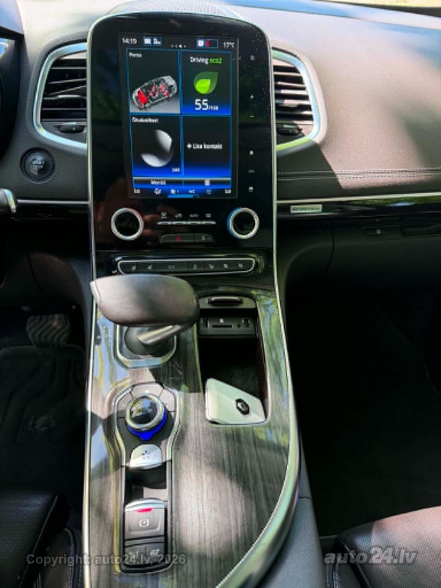 Black Renault Espace 2018 in Tallinn, with an engine capacity of 1.60 L and mileage of 257 thousand km for 10900 €, photo 8 on AUTOMOTO.COM.LV