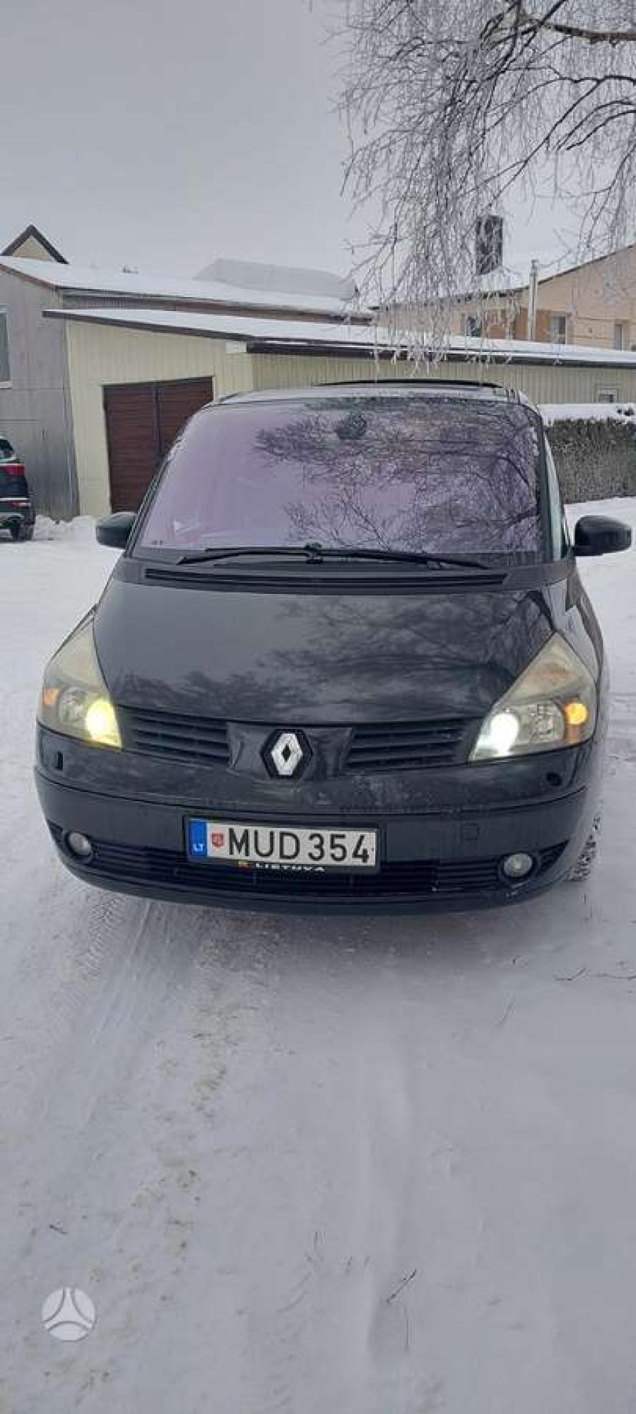 Melns Renault Espace 2005 Kauņa, ar dzinēja tilpumu 2.00 L un nobraukumu 315 tūkst. km par 1200 €, foto 1 vietnē AUTOMOTO.COM.LV