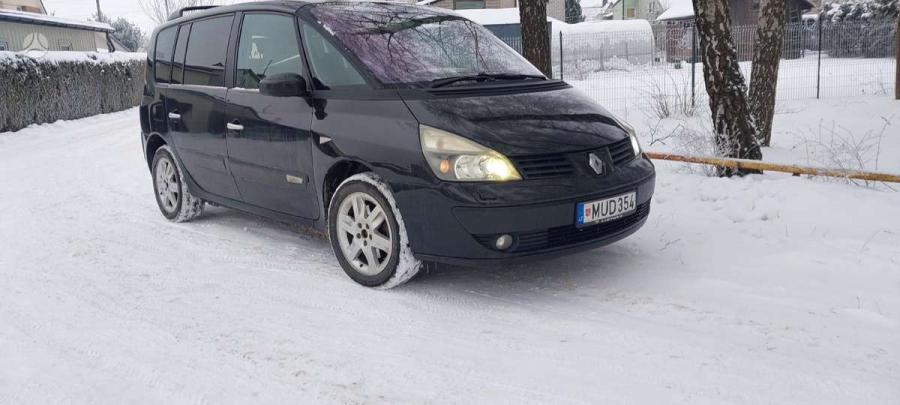 Melns Renault Espace 2005 Kauņa, ar dzinēja tilpumu 2.00 L un nobraukumu 315 tūkst. km par 1200 €, foto 10 vietnē AUTOMOTO.COM.LV