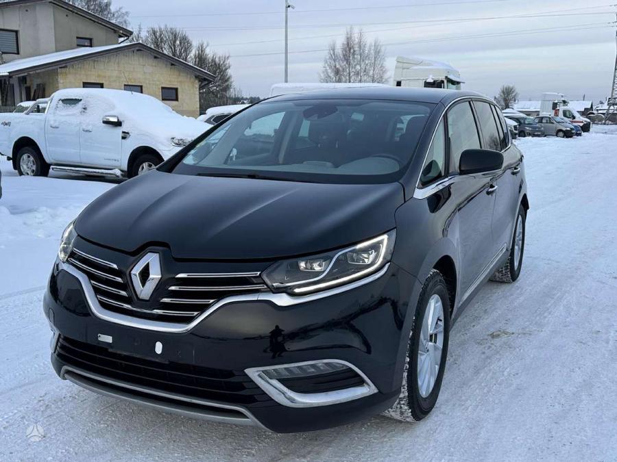 Melns Renault Espace 2016 Tauragė, ar dzinēja tilpumu 1.60 L un nobraukumu 162 tūkst. km par 9700 €, foto 1 vietnē AUTOMOTO.COM.LV