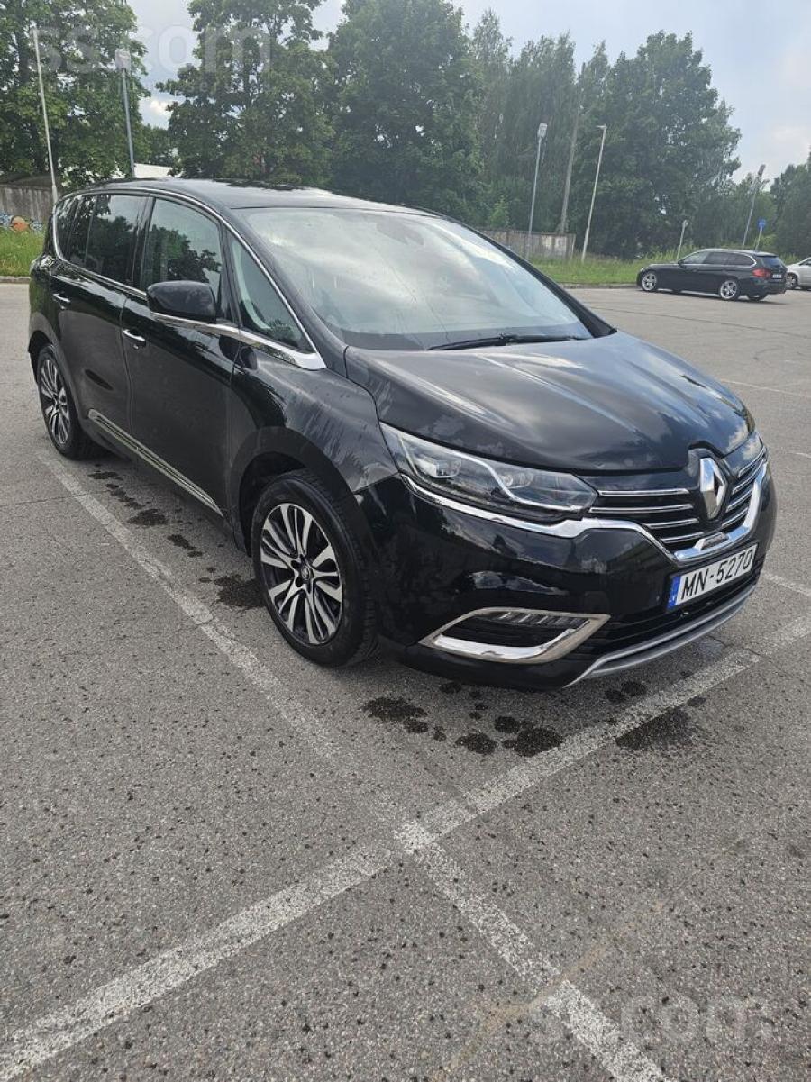 Black Renault Espace 2016 in Valka, with an engine capacity of 1.60 L and mileage of 278 thousand km for 8900 €, photo 1 on AUTOMOTO.COM.LV