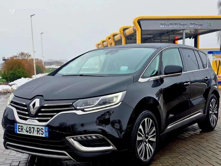 Melns Renault Espace 2017 Tauragė, ar dzinēja tilpumu 1.60 L un nobraukumu 210 tūkst. km par 9400 €, foto 1 vietnē AUTOMOTO.COM.LV