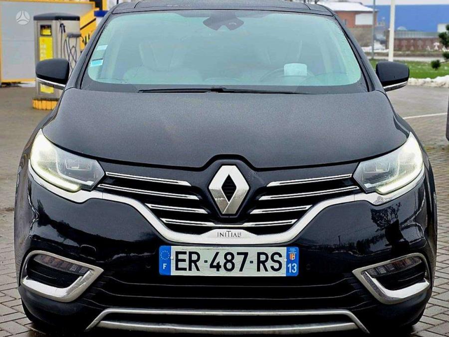 Black Renault Espace 2017 in Taurage, with an engine capacity of 1.60 L and mileage of 210 thousand km for 9400 €, photo 1 on AUTOMOTO.COM.LV