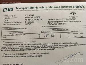 Черный Рено Эспейс 2017 в Валмиера, объемом двигателя 1.60 л и пробегом 0 тыс. км за 10500 €, фото 25 на AUTOMOTO.COM.LV