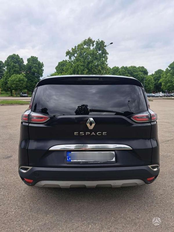 Black Renault Espace 2017 in Klaipeda, with an engine capacity of 1.60 L and mileage of 225 thousand km for 8900 €, photo 8 on AUTOMOTO.COM.LV