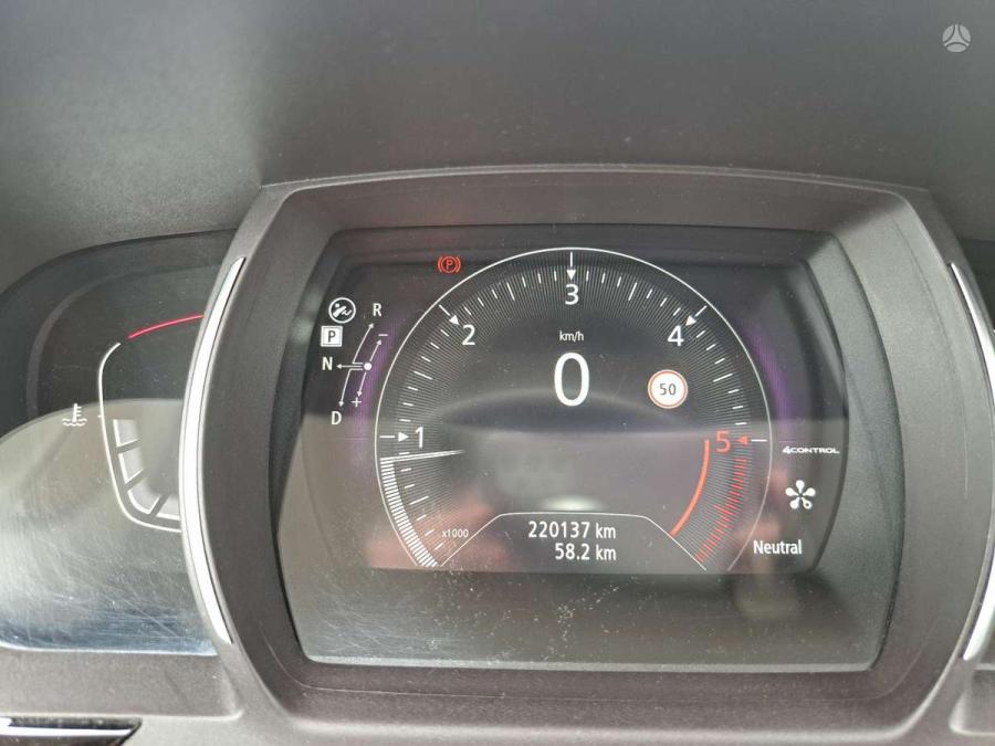Black Renault Espace 2017 in Klaipeda, with an engine capacity of 1.60 L and mileage of 225 thousand km for 8900 €, photo 13 on AUTOMOTO.COM.LV