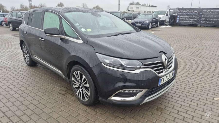 Black Renault Espace 2018 in Marijampole, with an engine capacity of 1.60 L and mileage of 238 thousand km for 12687 €, photo 1 on AUTOMOTO.COM.LV