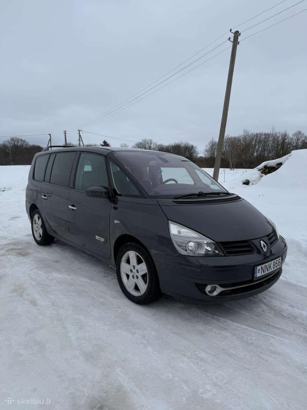Black Renault Espace 2009 in Kaunas, with an engine capacity of 2.00 L and mileage of 260 thousand km for 2700 €, photo 1 on AUTOMOTO.COM.LV