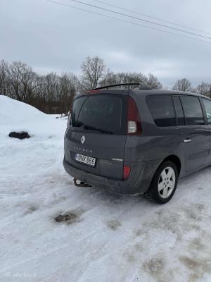 Black Renault Espace 2009 in Kaunas, with an engine capacity of 2.00 L and mileage of 260 thousand km for 2700 €, photo 2 on AUTOMOTO.COM.LV