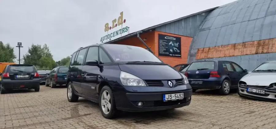Blue Renault Espace 2004 in Valmiera, with an engine capacity of 2.20 L and mileage of 259 thousand km for 1350 €, photo 1 on AUTOMOTO.COM.LV