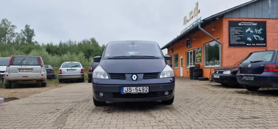 Blue Renault Espace 2004 in Valmiera, with an engine capacity of 2.20 L and mileage of 259 thousand km for 1350 €, photo 9 on AUTOMOTO.COM.LV