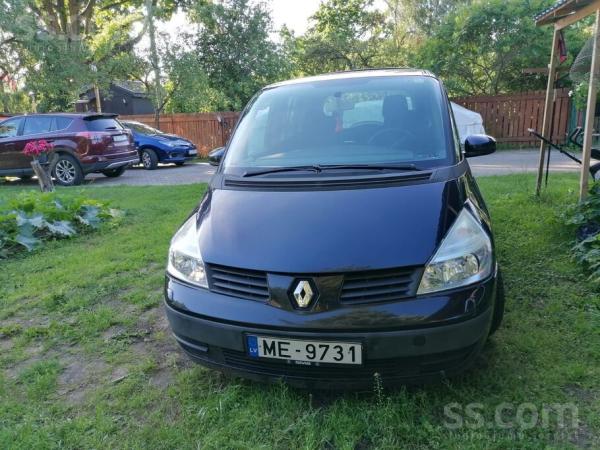 Blue Renault Espace 2007 in Riga, with an engine capacity of 1.90 L and mileage of 239 thousand km for 1750 €, photo 1 on AUTOMOTO.COM.LV