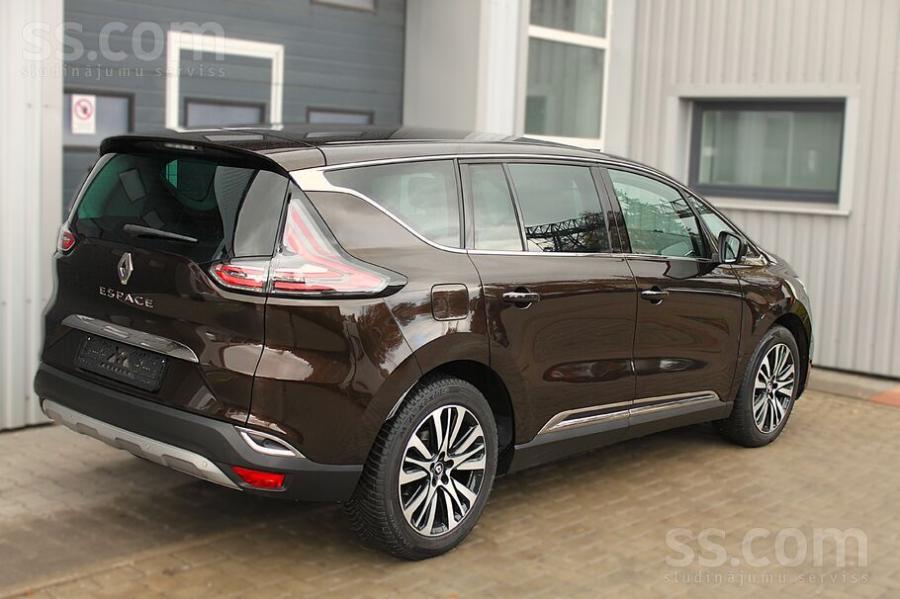 Brown Renault Espace 2018 in Riga, with an engine capacity of 1.60 L and mileage of 0 thousand km for 14650 €, photo 8 on AUTOMOTO.COM.LV