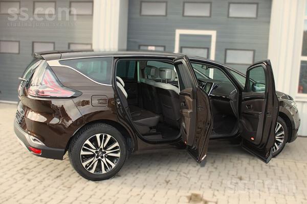 Brown Renault Espace 2018 in Riga, with an engine capacity of 1.60 L and mileage of 0 thousand km for 14650 €, photo 9 on AUTOMOTO.COM.LV