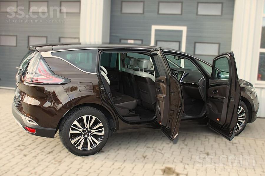 Brown Renault Espace 2018 in Riga, with an engine capacity of 1.60 L and mileage of 0 thousand km for 14650 €, photo 10 on AUTOMOTO.COM.LV