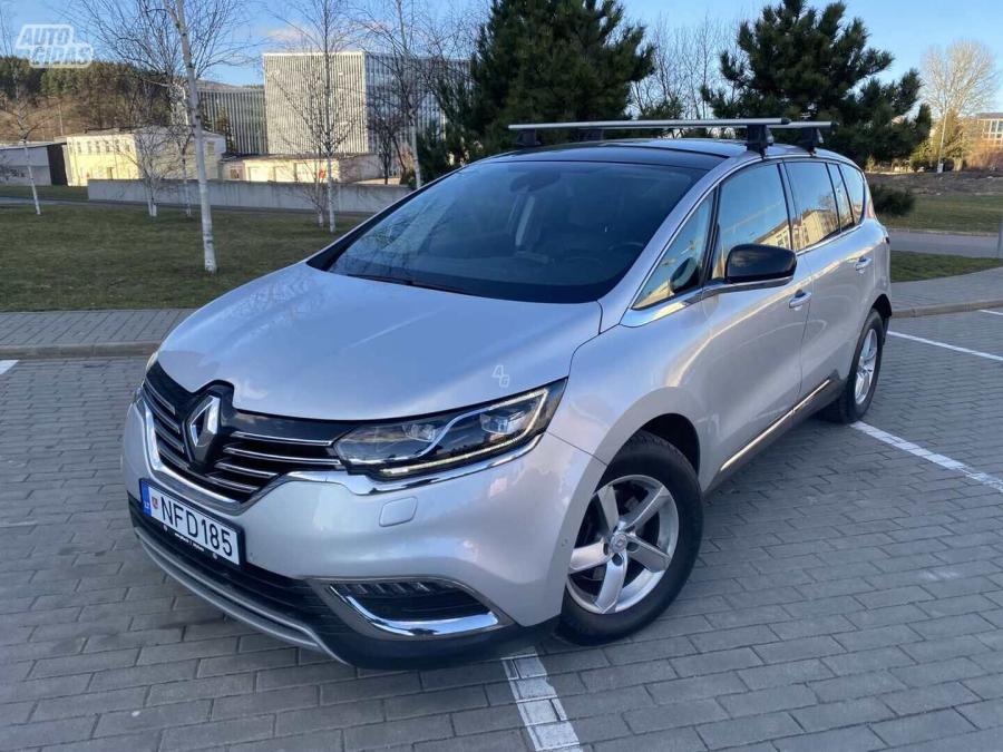 Grey Renault Espace 2016 in Vilnius, with an engine capacity of 1.60 L and mileage of 185 thousand km for 8950 €, photo 1 on AUTOMOTO.COM.LV