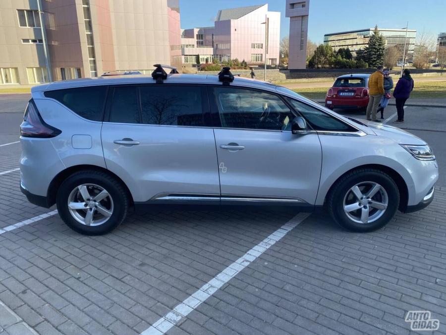 Grey Renault Espace 2016 in Vilnius, with an engine capacity of 1.60 L and mileage of 185 thousand km for 8950 €, photo 6 on AUTOMOTO.COM.LV