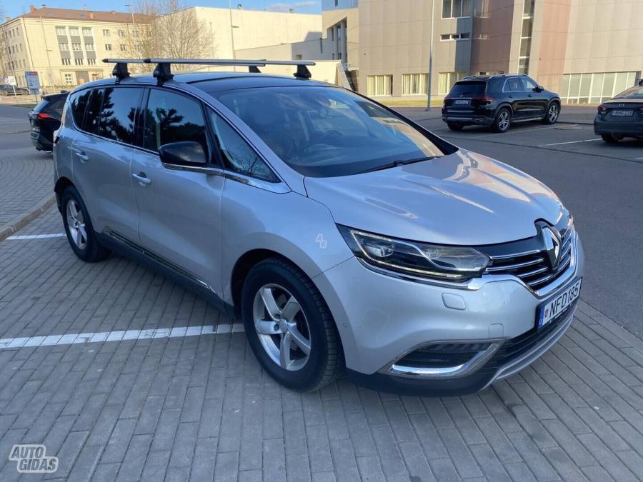 Grey Renault Espace 2016 in Vilnius, with an engine capacity of 1.60 L and mileage of 185 thousand km for 8950 €, photo 7 on AUTOMOTO.COM.LV
