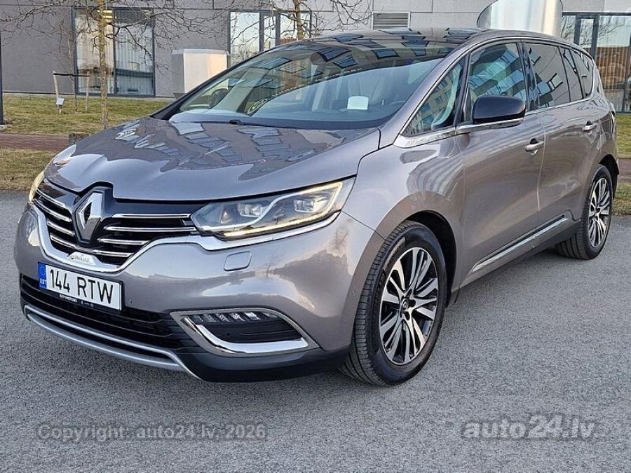 Grey Renault Espace 2015 in Tallinn, with an engine capacity of 1.60 L and mileage of 106 thousand km for 13990 €, photo 1 on AUTOMOTO.COM.LV