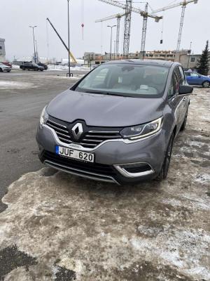 Grey Renault Espace 2017 in Vilnius, with an engine capacity of 1.60 L and mileage of 232 thousand km for 12400 €, photo  on AUTOMOTO.COM.LV