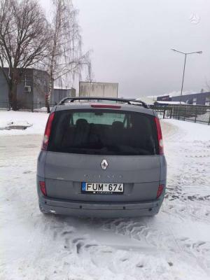 Grey Renault Espace 2003 in Kaunas, with an engine capacity of 2.19 L and mileage of 374 thousand km for 1200 €, photo 12 on AUTOMOTO.COM.LV