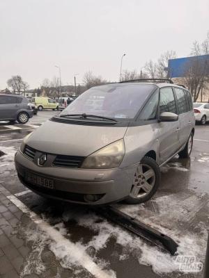 Pelēks Renault Espace 2003 Kauņa, ar dzinēja tilpumu 3.00 L un nobraukumu 256 tūkst. km par 1300 €, foto  vietnē AUTOMOTO.COM.LV