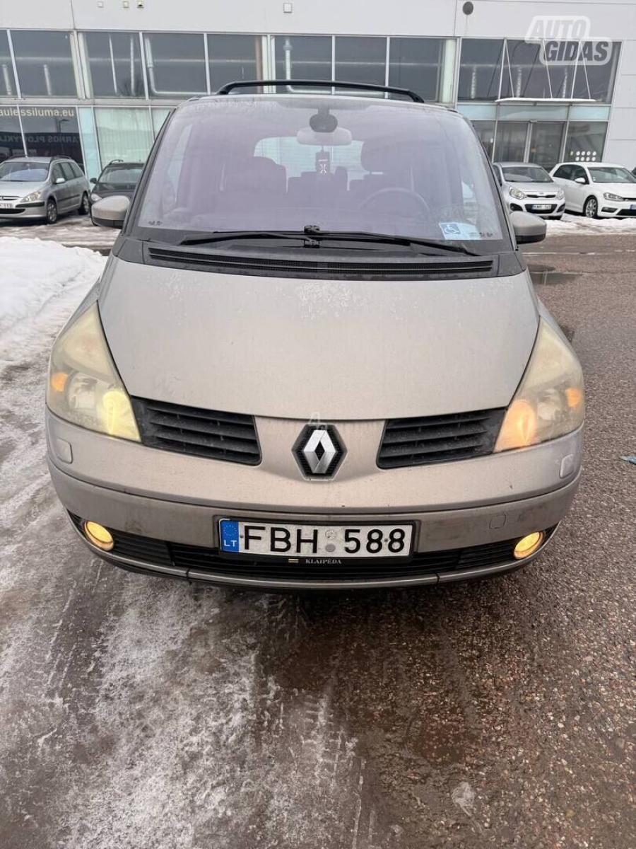 Pelēks Renault Espace 2003 Kauņa, ar dzinēja tilpumu 3.00 L un nobraukumu 256 tūkst. km par 1300 €, foto 2 vietnē AUTOMOTO.COM.LV