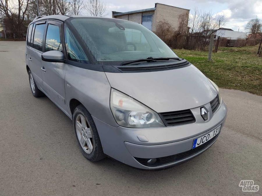 Pelēks Renault Espace 2003 Šauļi, ar dzinēja tilpumu 1.90 L un nobraukumu 302 tūkst. km par 950 €, foto 4 vietnē AUTOMOTO.COM.LV