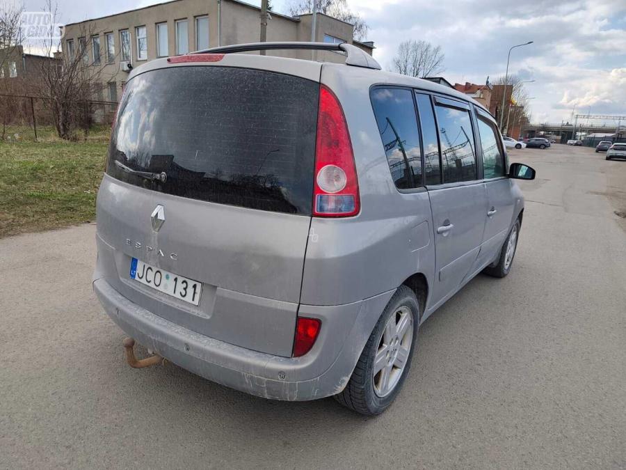 Pelēks Renault Espace 2003 Šauļi, ar dzinēja tilpumu 1.90 L un nobraukumu 302 tūkst. km par 950 €, foto 5 vietnē AUTOMOTO.COM.LV