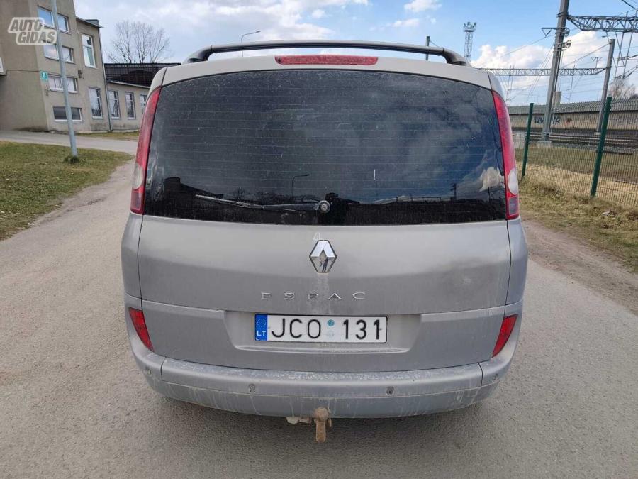 Pelēks Renault Espace 2003 Šauļi, ar dzinēja tilpumu 1.90 L un nobraukumu 302 tūkst. km par 950 €, foto 6 vietnē AUTOMOTO.COM.LV