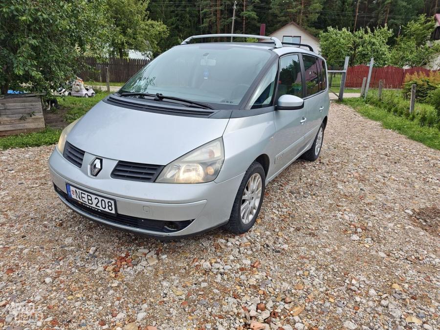 Grey Renault Espace 2003 in Jonava, with an engine capacity of 2.00 L and mileage of 366 thousand km for 850 €, photo 1 on AUTOMOTO.COM.LV