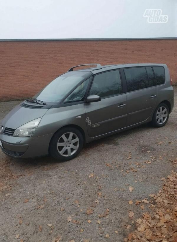 Grey Renault Espace 2004 in Panevezys, with an engine capacity of 2.00 L and mileage of 197 thousand km for 999 €, photo 1 on AUTOMOTO.COM.LV