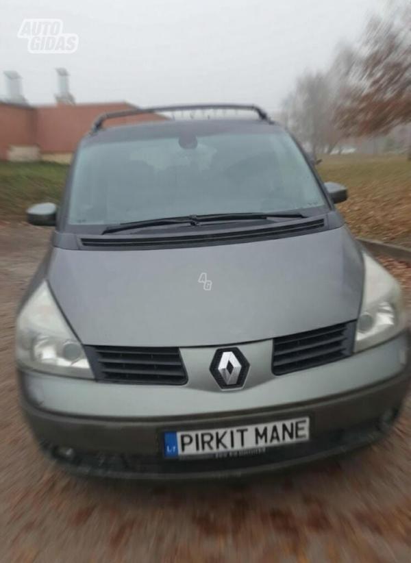 Grey Renault Espace 2004 in Panevezys, with an engine capacity of 2.00 L and mileage of 197 thousand km for 999 €, photo 3 on AUTOMOTO.COM.LV