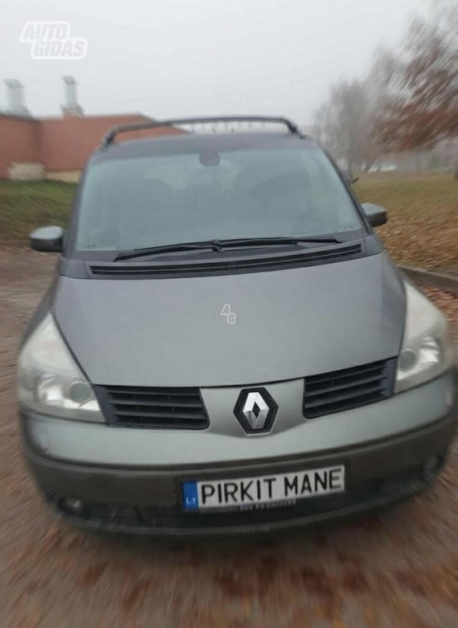 Grey Renault Espace 2004 in Panevezys, with an engine capacity of 2.00 L and mileage of 197 thousand km for 999 €, photo 3 on AUTOMOTO.COM.LV