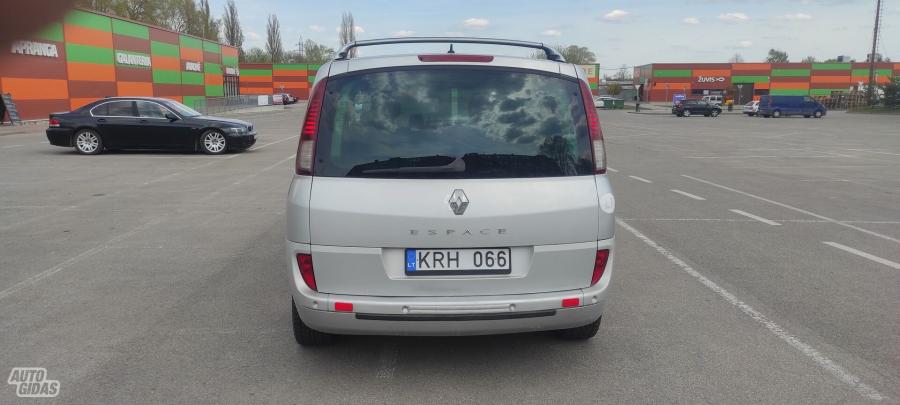 Grey Renault Espace 2007 in Klaipeda, with an engine capacity of 2.00 L and mileage of 320 thousand km for 2200 €, photo 6 on AUTOMOTO.COM.LV