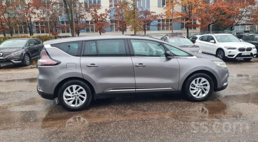 Grey Renault Espace 2015 in Jelgava, with an engine capacity of 1.60 L and mileage of 0 thousand km for 8900 €, photo 6 on AUTOMOTO.COM.LV