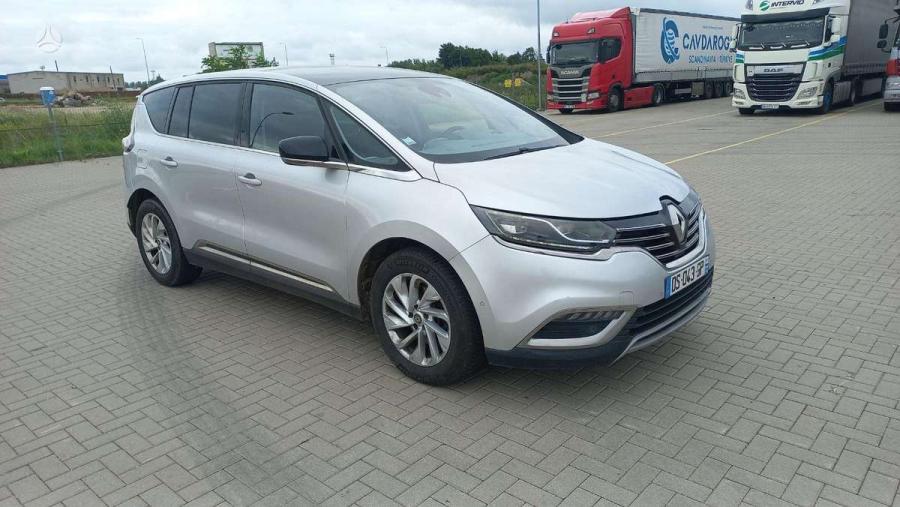 Pelēks Renault Espace 2015 Tauragė, ar dzinēja tilpumu 1.60 L un nobraukumu 216 tūkst. km par 6000 €, foto 4 vietnē AUTOMOTO.COM.LV