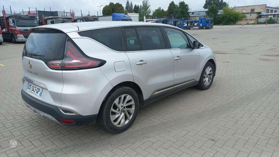 Pelēks Renault Espace 2015 Tauragė, ar dzinēja tilpumu 1.60 L un nobraukumu 216 tūkst. km par 6000 €, foto 5 vietnē AUTOMOTO.COM.LV