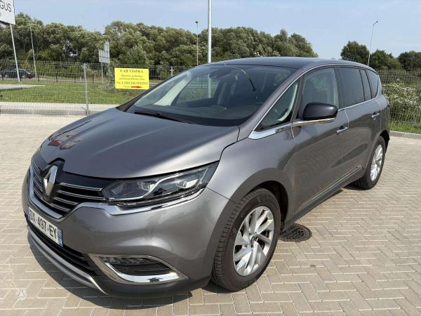 Grey Renault Espace 2015 in Taurage, with an engine capacity of 1.60 L and mileage of 240 thousand km for 7800 €, photo 1 on AUTOMOTO.COM.LV