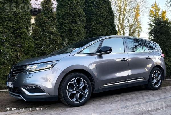 Grey Renault Espace 2015 in Riga, with an engine capacity of 1.60 L and mileage of 242 thousand km for 9300 €, photo 1 on AUTOMOTO.COM.LV
