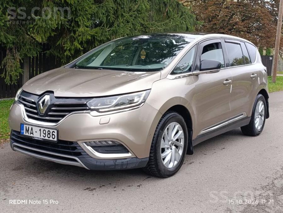 Серый Рено Эспейс 2015 в Рига, объемом двигателя 1.60 л и пробегом 212 тыс. км за 8390 €, фото 1 на AUTOMOTO.COM.LV