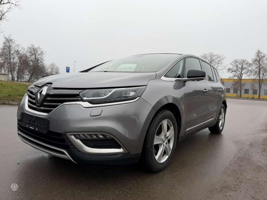 Pelēks Renault Espace 2016 Panevēža, ar dzinēja tilpumu 1.60 L un nobraukumu 269 tūkst. km par 8250 €, foto 1 vietnē AUTOMOTO.COM.LV
